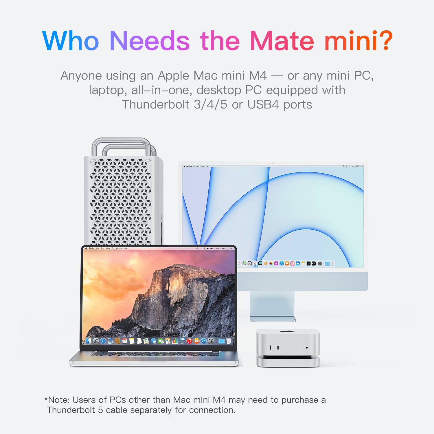 Beelink | Beelink Mate mini 80Gbps Thunderbolt 5 Dock for Mac mini M4