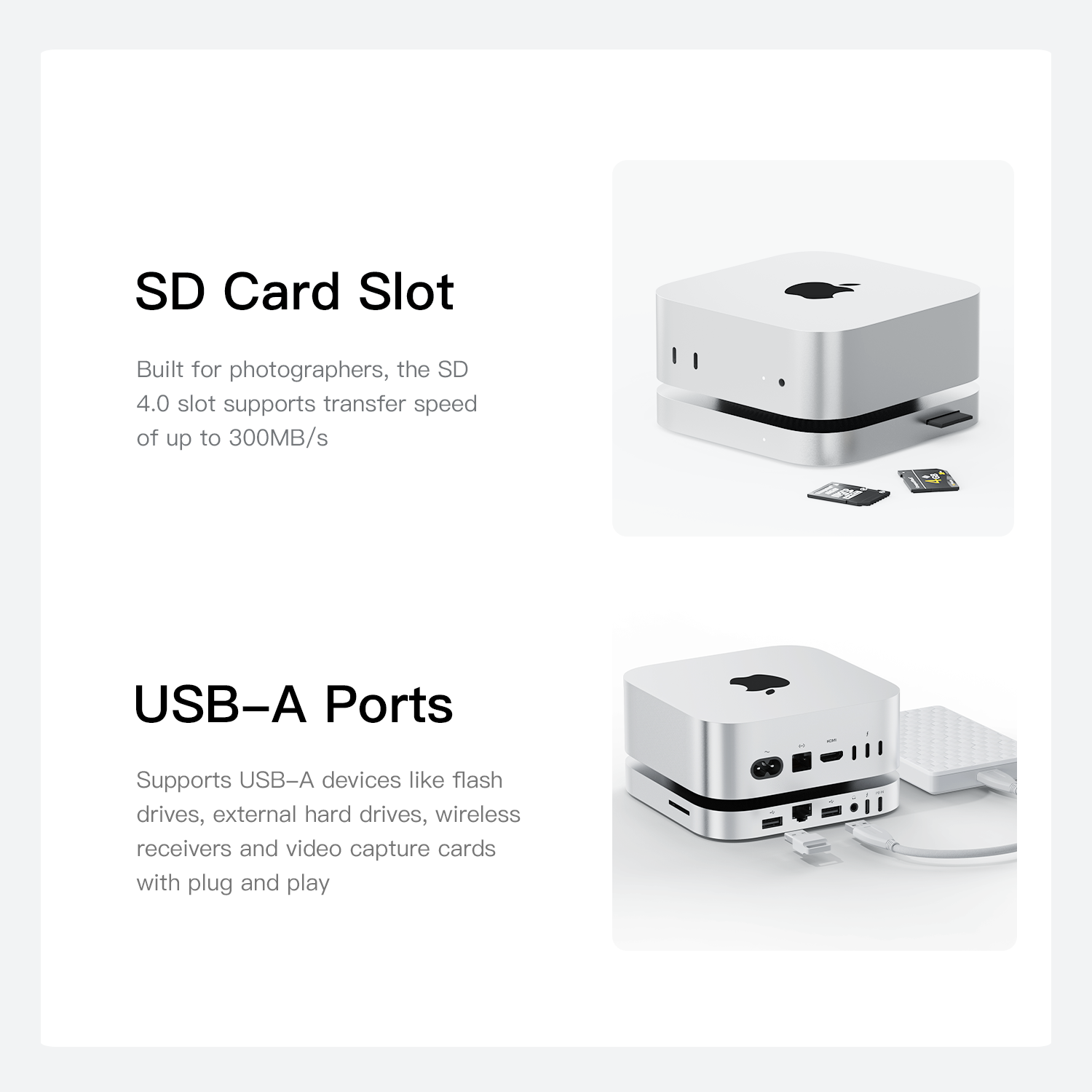 Beelink | Beelink Mate mini 80Gbps Thunderbolt 5 Dock for Mac mini M4