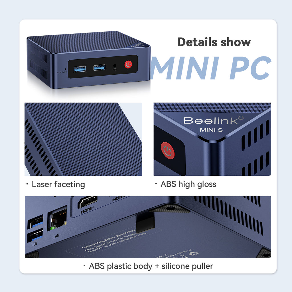 Beelink MINI S12 Intel® Alder Lake-N N95 Processor 4C/4T Up to 3.4GHz